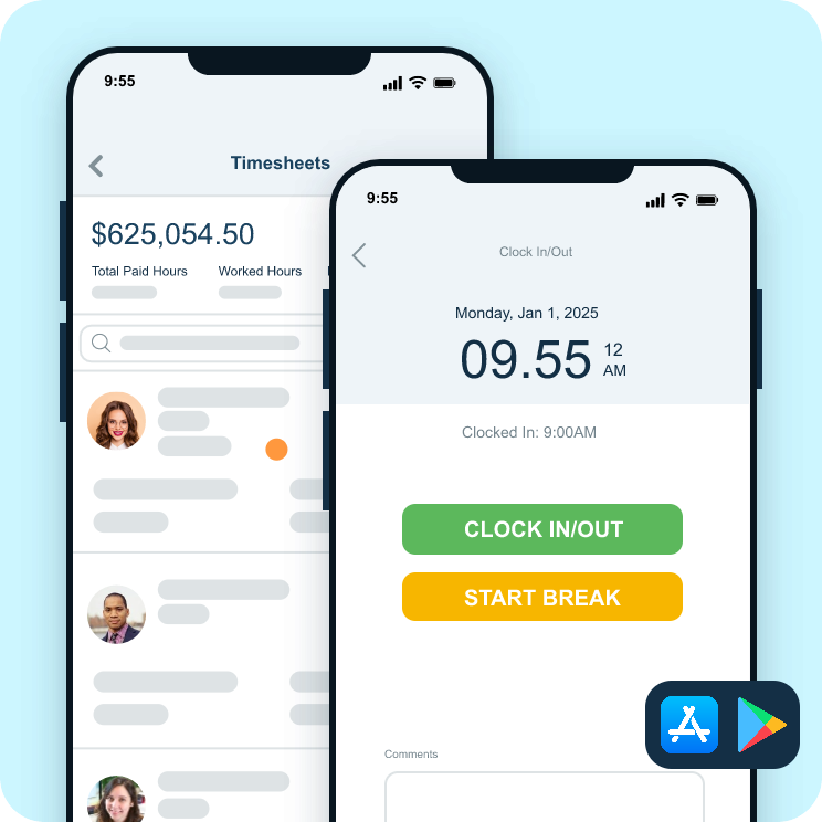Construction time clocks for employee time tracking. Jobsite time ...
